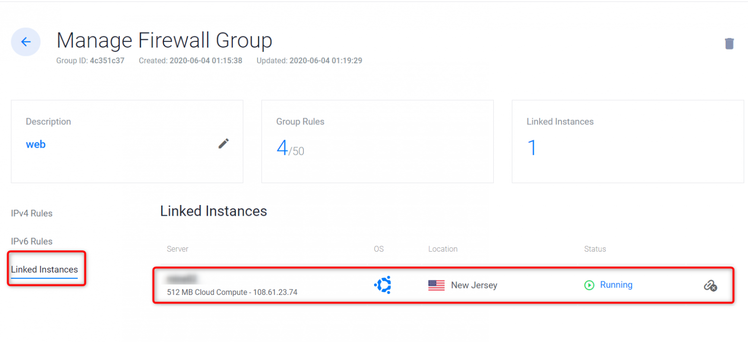 Vultr Firewallの設定する - ex1-lab